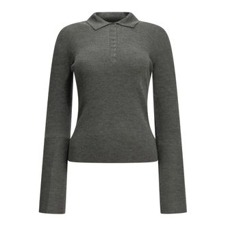 Max Mara Kaschmir-Poloshirt - - Knitwear - Damen - Grau - L