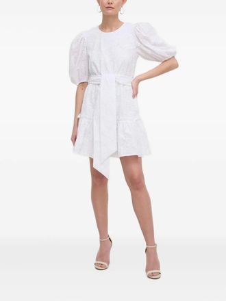 Silvian Heach robe courte à manches bouffantes - Blanc