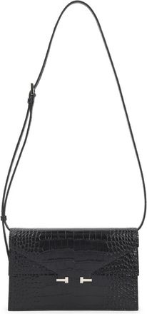 Tom Ford Femme, Sacs, Noir, Taille: ONE Size Soft Printed Croco Mini Bag