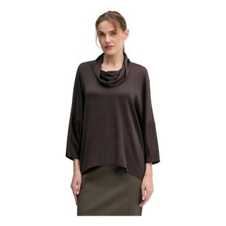 Joseph Ribkoff Bluse mit Schalkragen und Knopfleiste - - Blouses & Shirts - Damen - Braun - M
