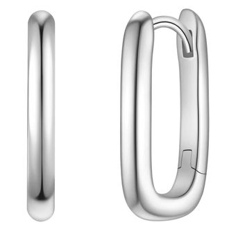 Glanzst&uuml;cke M&uuml;nchen Ohrringe - Sterling Silber Creolen - Gr. unisize - in Silber - f&uuml;r Damen