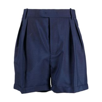 Bally Homme, Shorts, Bleu, Taille: S Shorts en Serg&eacute; Bleu Marine Sur Mesure