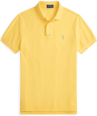 Ralph Lauren Piqu&eacute;-Poloshirt mit Logo-Stickerei, Custom Slim Fit in