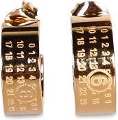 Maison Margiela Femme, Accessoires, Gris, Taille: ONE Size Numeric Earrings