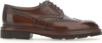 Santoni Homme, Chaussures, Brun, Taille: 41 1/2 EU Emil Lace-up Chaussures