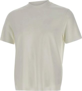 Herno Homme, Tops, Blanc, Taille: XL T-shirt en Coton Blanc &agrave; Col Rond