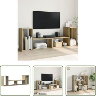 vidaXL Wohnwand - TV-Schr&auml;nke 2 Stk. Sonoma-Eiche 75x30x50 cm Holzwerkstoff