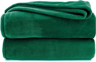 Heimtexland Kuscheldecke flauschig Flanell Wohndecke warm Oekotex Tagesdecke Überwurf Sofadecke fusselfrei Fleecedecke Super Soft XXL Decke 220x240 cm Typ380 wald