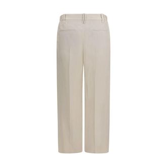 Brunello Cucinelli Womens Beige Viscose Casual Pants
