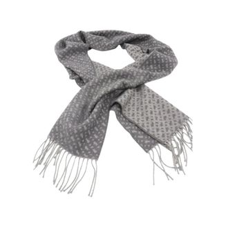 HUGO BOSS Schal mit Logo-Plakette - - Accessories - unisex - Grau - ONE SIZE