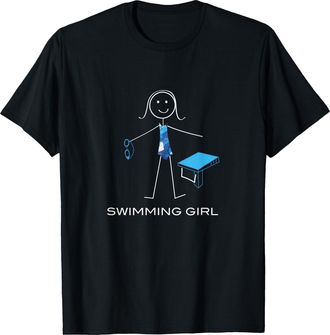 Whyitsme Design Lustige Frauen Schwimmen, Schwimmen, M&auml;dchen Schwimmer T-Shirt