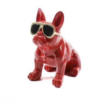 KASANOVA Kasanova 1 Bulldogge MIT Brille CM12.5X21X21.5, Harz, rot red