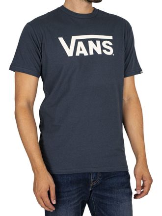Vans Herren Classic Drop V T-Shirt, Indigo-Marshmallow, XL