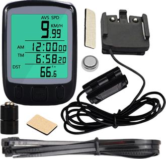 Generic Fahrrad-Tachometer-Kilometerzähler - LCD-Bildschirm, Kabelgebundener Zähler, Wasserdichter Fahrrad-Kilometerzähler, Automatischer Start-Stopp-Tracker,