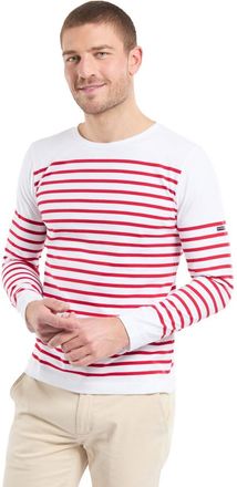 Armor Lux Herren 76832 Langarmshirt, Mehrfarbig (Blanc/Braise 320), X-Large