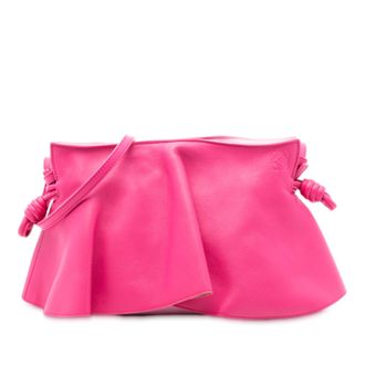 Loewe Pink Paula Ibiza Mini Petal Nappa Flamenco Knot Crossbody