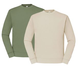 Fruit Of The Loom Herren 62-202-0 Set-IN Sweatshirts 1er/2er - 1x Olive, 1x Natural & 1x HLKauf Block - Gr&ouml;&szlig;e: XXL