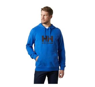 Helly Hansen Kapuzenpullover Logo Hoodie (Bio-Baumwolle) kobaltblau Herren