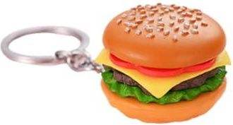 Generic 1 porte-clés créatif hamburger en résine pour ami mignon simulation sac de nourriture pendentif accessoire porte-clés de voiture porte-clés attrayant 