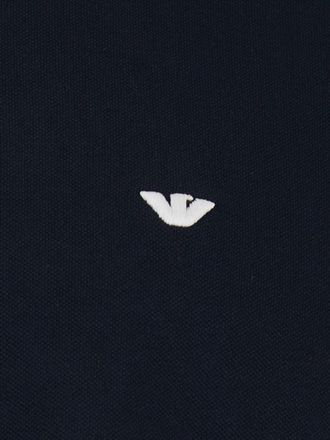 Emporio Armani Logo Cotton Polo Shirt - Navy