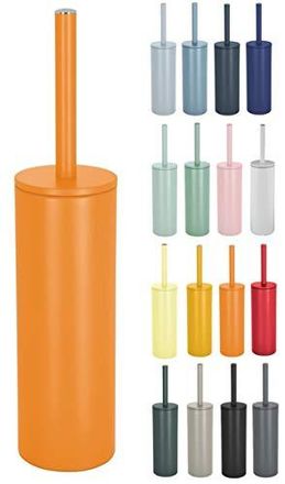 Spirella WC B&uuml;rste Klob&uuml;rste Toilettenb&uuml;rste Akira mit hygienischem Beh&auml;lter Orange