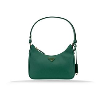 Prada Ledertasche mit Schulterriemen und Rei&szlig;verschluss - - Bags - Damen - Gr&uuml;n - ONE SIZE