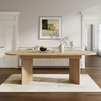 Liberte Table &agrave; manger extensible 160-200x90 cm, coins arrondis, plateau 18 mm, 4-8 pers
