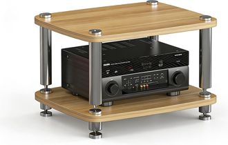 Generic HiFi Regal 1/2/3/4-stufiger AV-Medienst&auml;nder, AV-Medienst&auml;nder mit Spikes, Stereo-Schrank, Regal for Unterhaltungselektronik, Videospielkonsolen und m