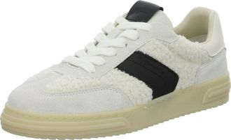 Tamaris Damen Sneaker Materialmix aus Leder und Textil Comfort-Lining; White Comb, EU 39