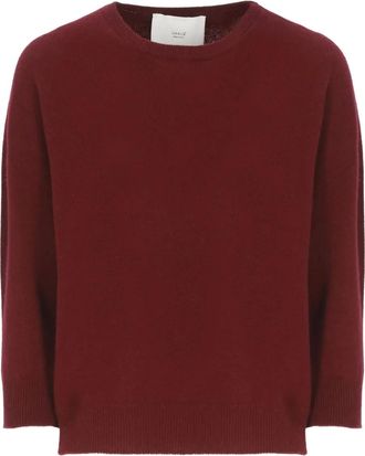 VANISÉ Pullover mit geripptem Saum - Rot