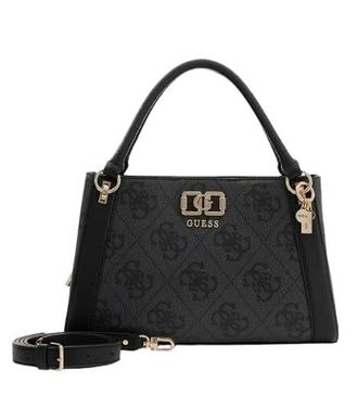 Guess Sac &agrave; Main Sac &agrave; &eacute;paule bandouli&egrave;re Karnilla Logo Girlfriend Satchel Coal Logo Gris fonc&eacute;