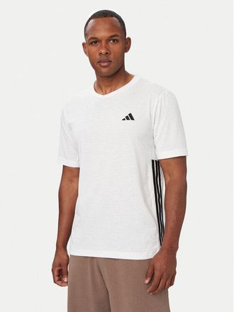 adidas Technisches T-Shirt Workout Essentials FEELREADY 3-Stripes KD0606 Wei&szlig; Regular Fit