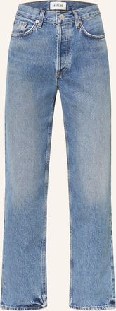 A Gold E Agolde Straight Jeans Lana blau