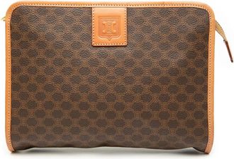 Celine Clutches - Macadam Coated Canvas Clutch - Gr. unisize - in Braun - f&uuml;r Damen