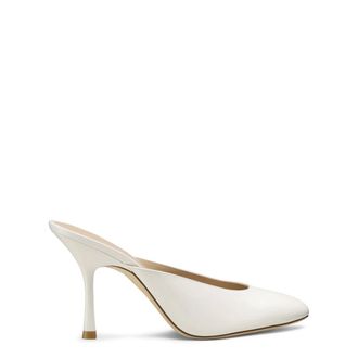 Stuart Weitzman Femme, Chaussures, Blanc, Taille: 37 1/2 EU Madison Mule 85