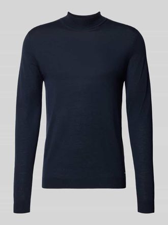 Roy Robson Slim Fit Strickpullover aus reiner Schurwolle mit Stehkragen