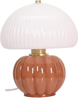 Opjet Lampe à poser Madeleine Verre et Céramique marron Moka