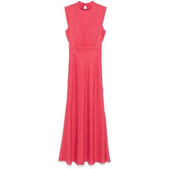 Saloni Hibiskus Seidenkleid - - Dresses - Damen - Rosa - XS