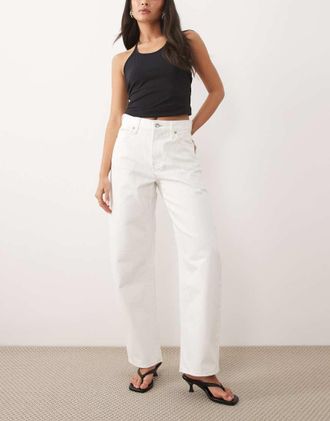Calvin Klein Jeans Jean bouffant d&eacute;contract&eacute; - Blanc