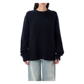 Extreme Cashmere Gerippter Kaschmirpullover Navy Aw25 - - Knitwear - Damen - Blau - ONE SIZE