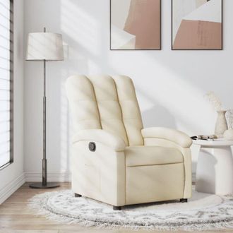 vidaXL Fauteuil inclinable Crème Tissu Vidaxl