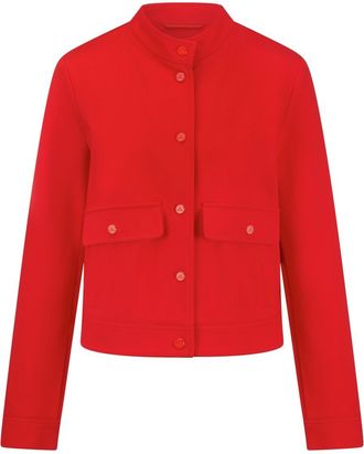 Basler Jersey-Jacke Stehkragen BASLER rot