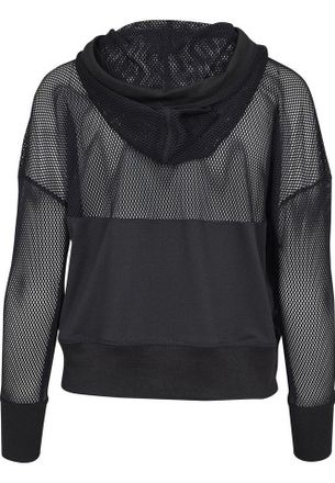 Urban Classics Rundhalspullover Urban Classics Damen Ladies Mesh Hoody (1-tlg)