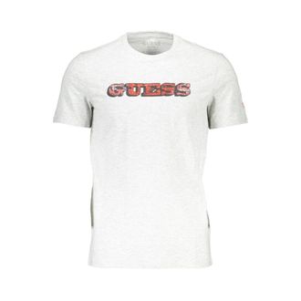 Guess Homme, Tops, Gris, Taille: 2XL T-shirt Homme en Coton Gris