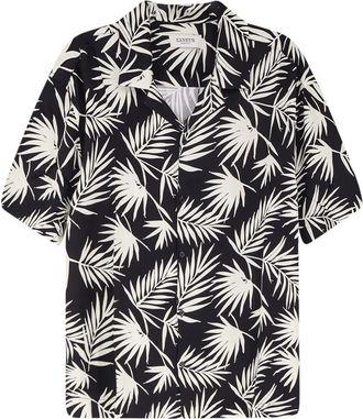 Laneus Homme, Chemises, Noir, Taille: M Bowling Collar Shirt