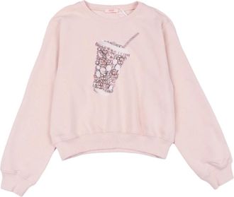 Liu Jo Femme, Sweatshirts et sweats &agrave; capuche, Rose, Taille: 42 FR SweaT-shirt Orn&eacute;