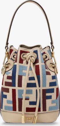 Fendi Mon Tresor crossbody bag with multicolor FF embroidery - FENDI - gender_Woman