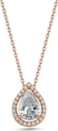 Dkeniz Dkeniz Anhänger mit Kette 925/- Sterling Silber rosévergoldet Tropfen Kette funkelnd Kranz