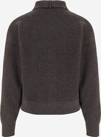 Jacquemus Merino Wool and Cashmere Cardigan - Gray