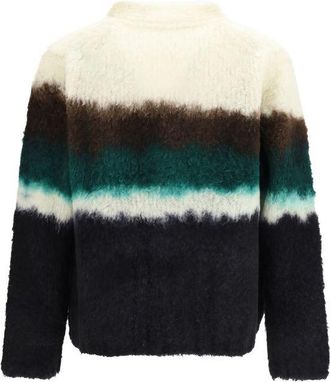 sacai Mens Multicolor Wool Oves Aries Cardigan Clothing
